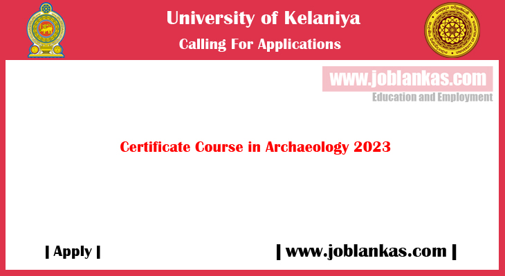 Certificate Course in Archaeology 2023 – University of Kelaniya ...