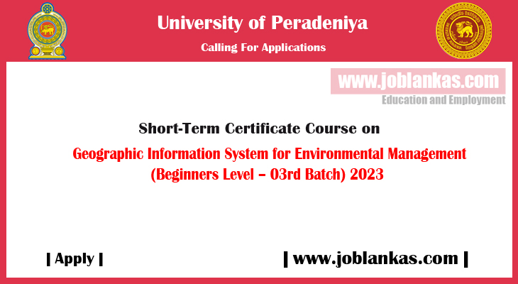 Short-Term Certificate Course on Geographic Information System for ...