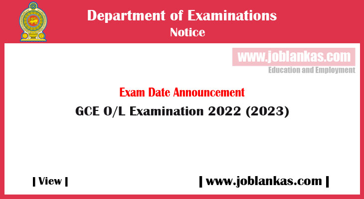 GCE O/L Examination 2022 (2023) – Exam Date Announcement - JobLankas.com
