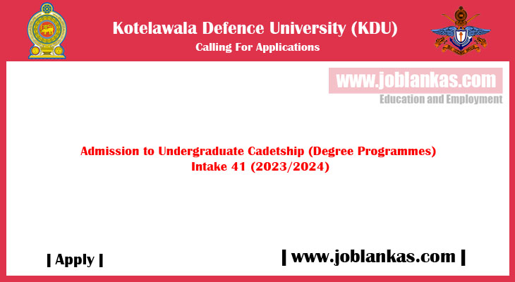 Admission for Degree Programmes (Cadetship) 2023/2024 (Intake 41 ... Admission for Degree Programmes (Cadetship) 2023/2024 (Intake 41 ...