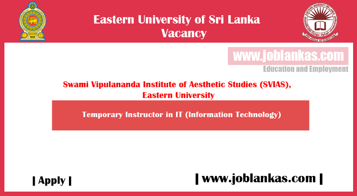 Temporary Instructor in IT (Vacancies) – Swami Vipulananda Institute ...