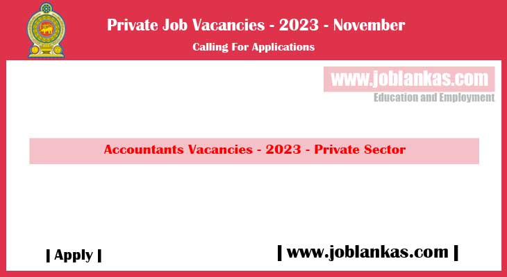 Private Job Vacancies - 2023 - JobLankas.com