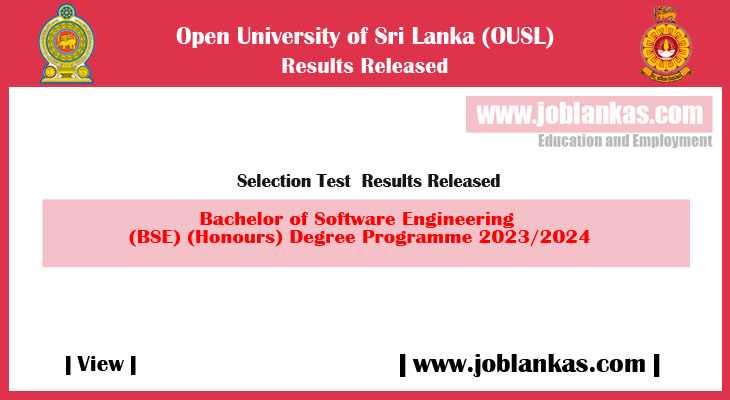 Software Engineering (BSE) Degree Selection Test Results Released 2023 ...